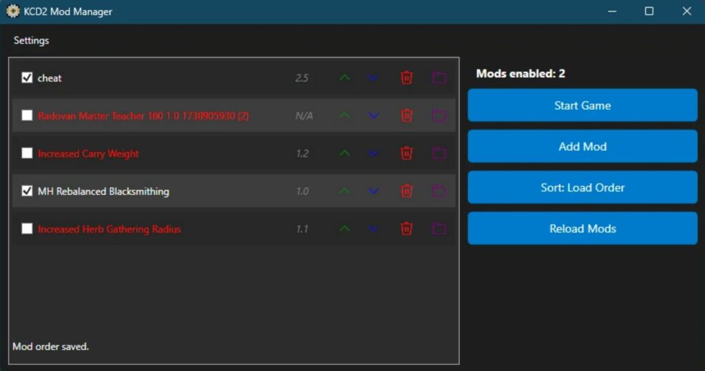KCD2 Mod Manager v1.9 | Kingdom Come: Deliverance 2 Mod